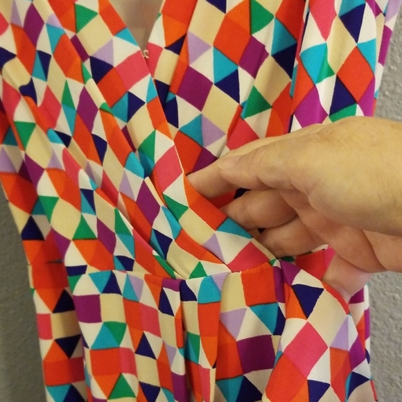 kate spade | Dresses | Kate Spade Geometric Wrap And Tie Dress Sz 2 ...
